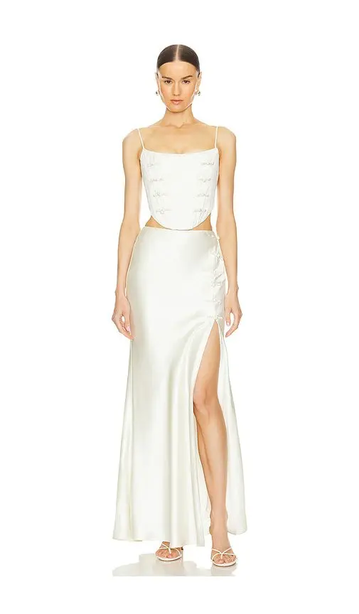 nadia corset dress Sau Lee Top In Ivory - 30% Off Evening gown LESET Yoko Mini Tank maxi strappy summer dresses Whether it’s a glamorous Color:Fuchsia/Copper