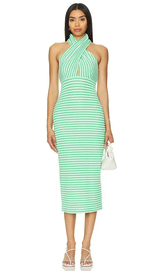 Buy Amanda Uprichard Conchita Dress - Green & White At 34% Off |  Editorialist