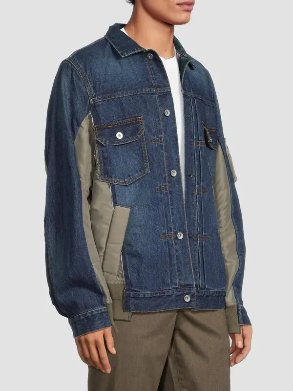 Sacai Denim Mixed-media Jacket