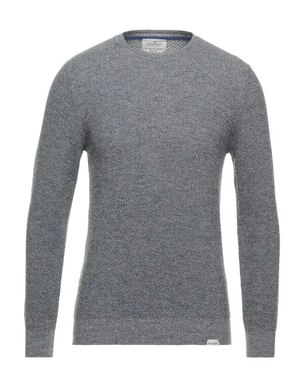 BROOKSFIELD Virgin Wool Crewneck Sweater - Grey