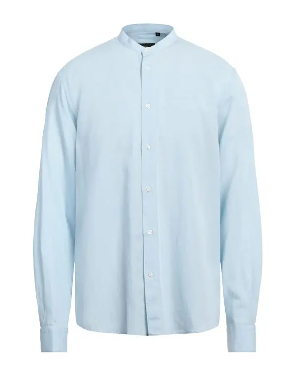 LIU •JO MAN Shirt Size Lyocell, Linen, Cotton - Blue
