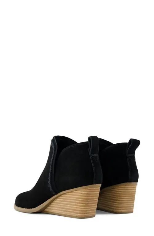 Toms Kaia Suede Wedge Bootie - Black