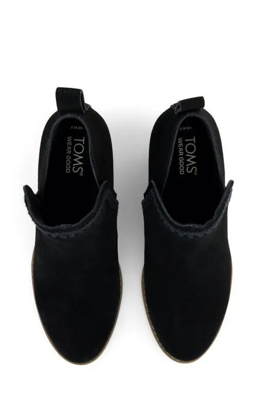 Toms Kaia Suede Wedge Bootie - Black
