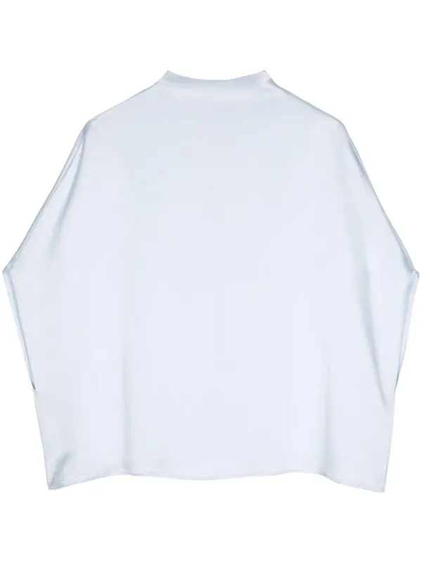 Lapointe Cape-design Satin Blouse