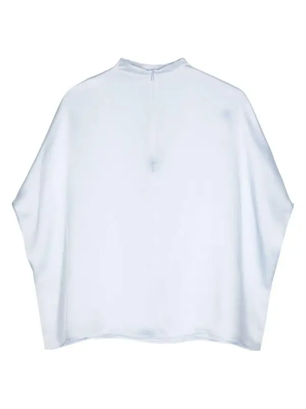 Lapointe Cape-design Satin Blouse