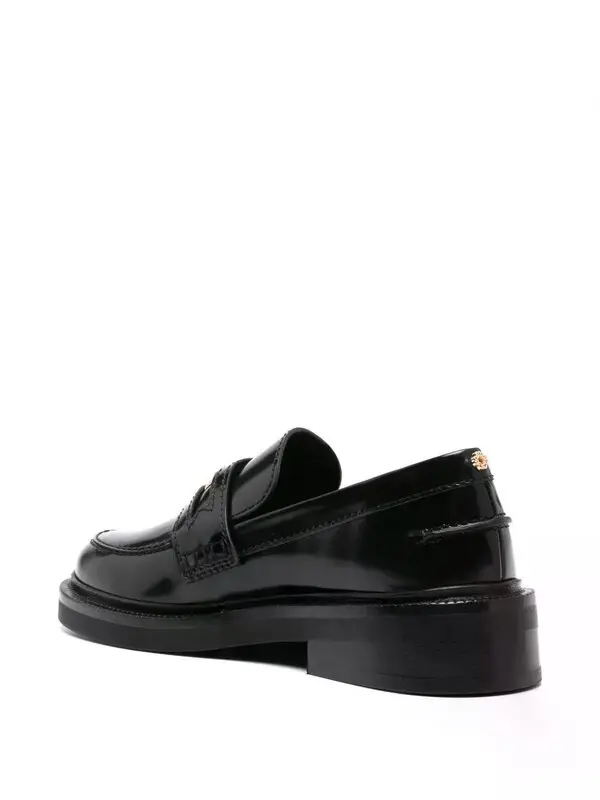 Maje Clover-detail Leather Loafers - Black