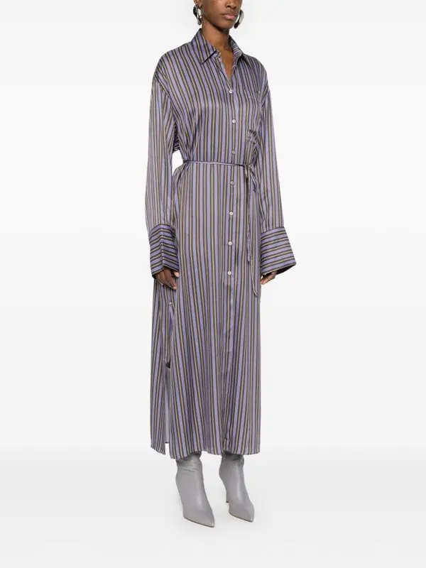 Acne Studios Striped Midi Shirt Dress