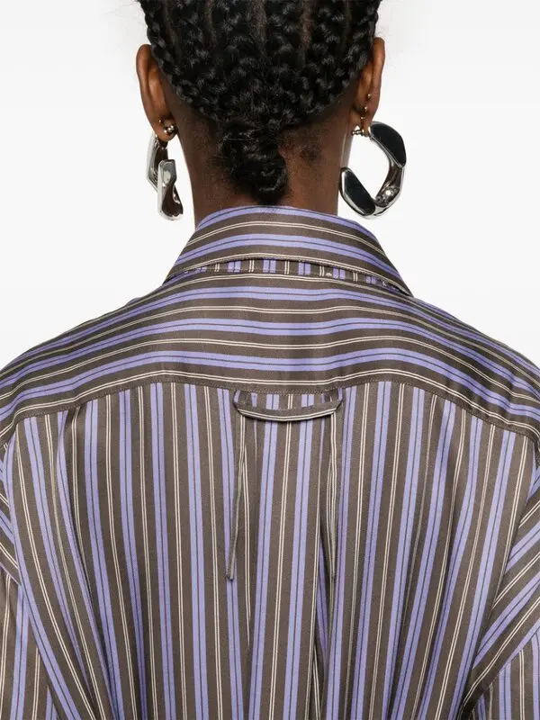Acne Studios Striped Midi Shirt Dress