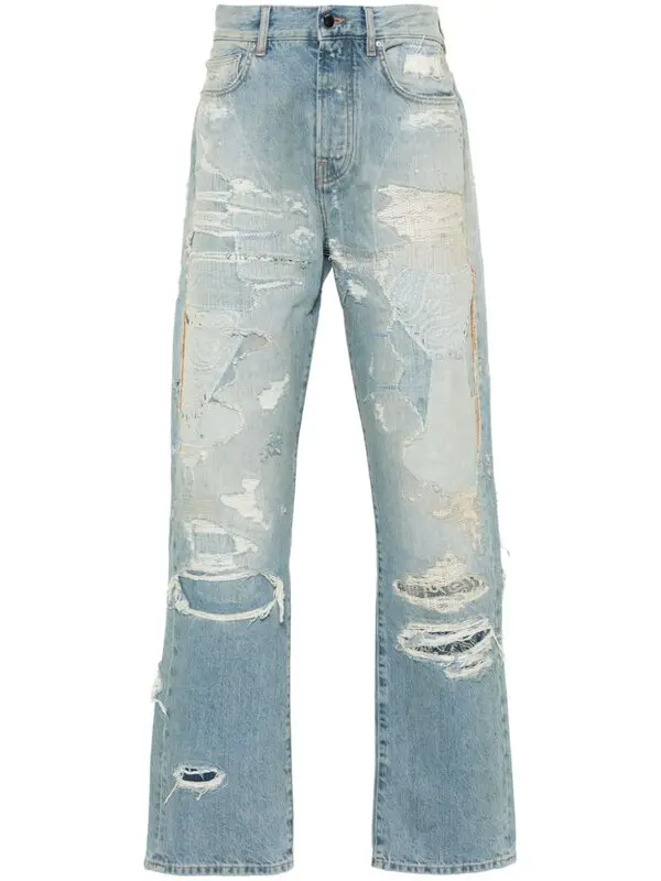 Amiri Repaired Straight-leg Jeans