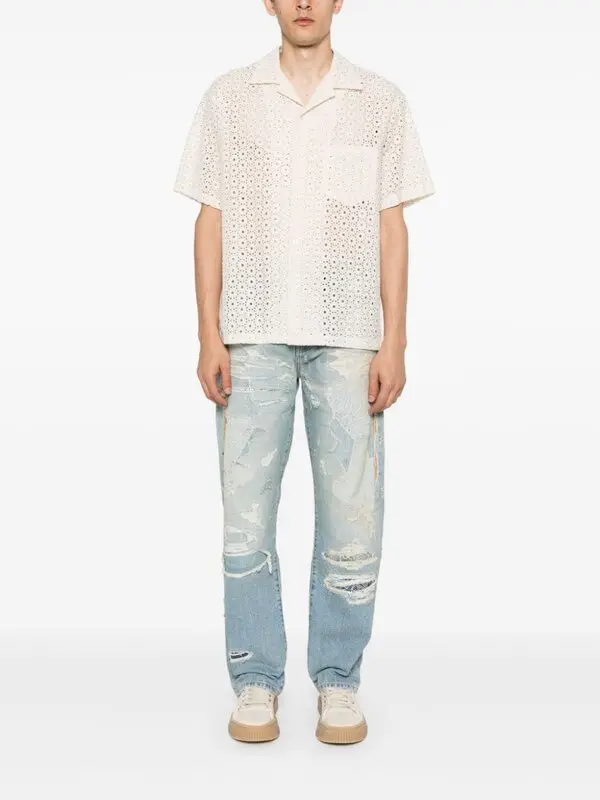 Amiri Repaired Straight-leg Jeans