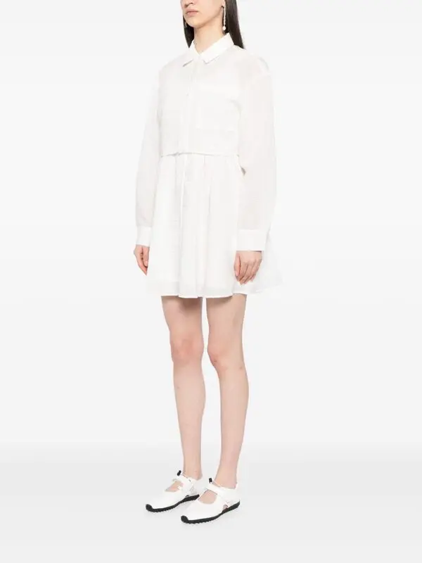 B+AB Crinkled Two-piece Dress Set - White