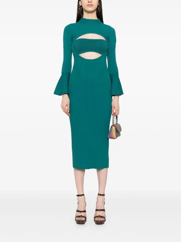 Cult Gaia Layered Cut-out Midi Dress