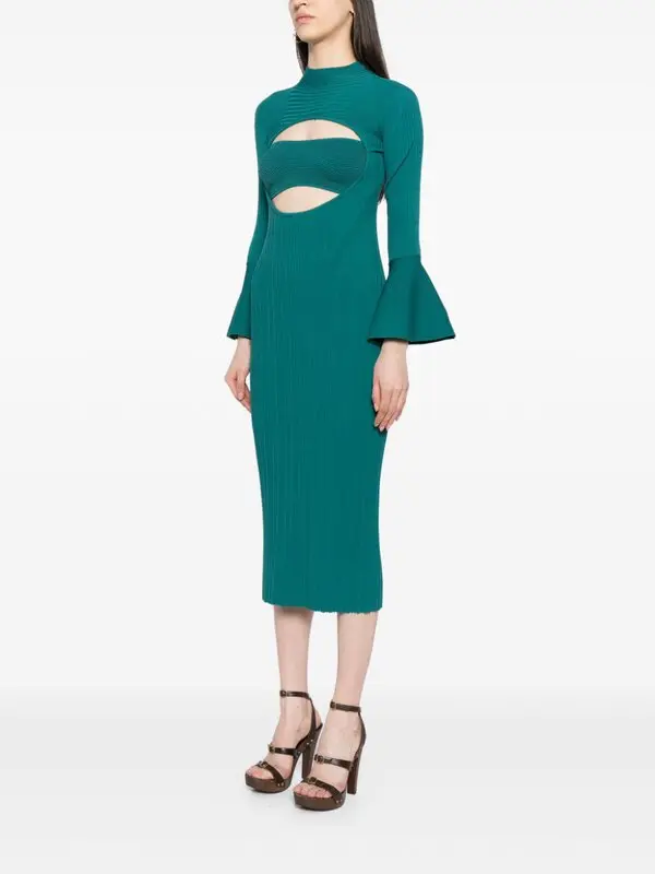 Cult Gaia Layered Cut-out Midi Dress