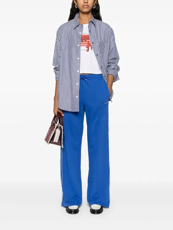 P.a.r.o.s.h Logo-embroidered Straight Trousers - Blue
