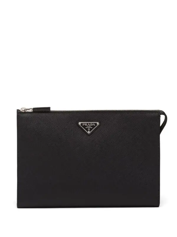 Prada Saffiano Clutch - Black