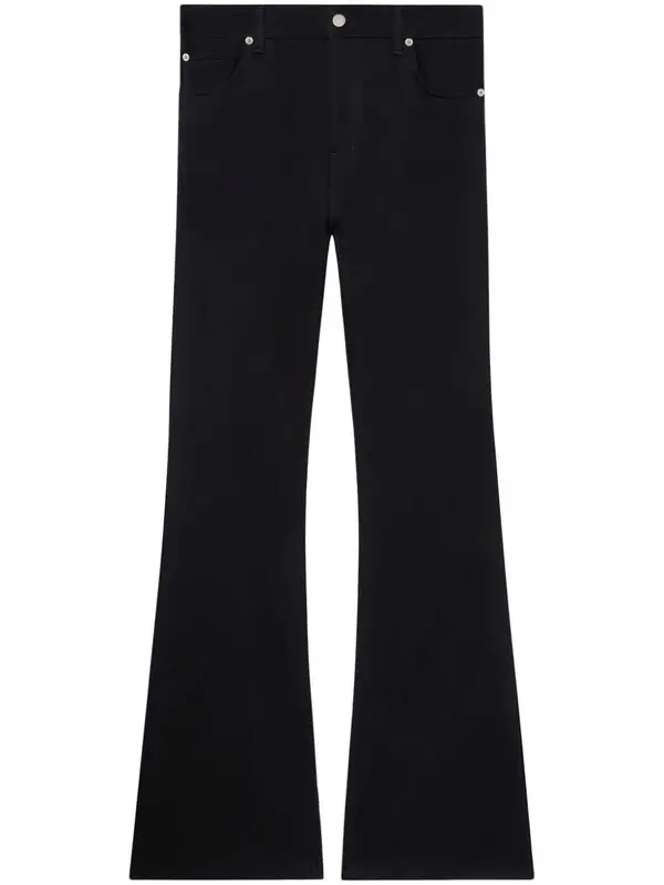 COURREGES Mid-rise Bootcut Jeans - Black