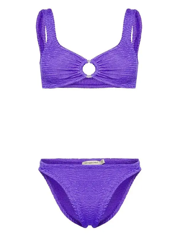 PARAMIDONNA Irina Seersucker Bikini - Purple
