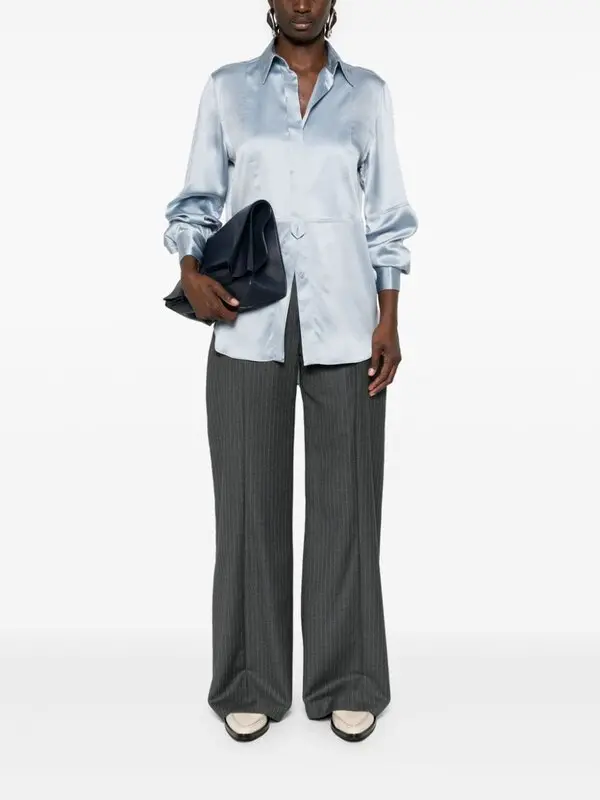 Brunello Cucinelli Long-sleeve Satin Shirt