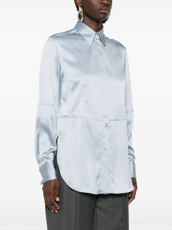 Brunello Cucinelli Long-sleeve Satin Shirt