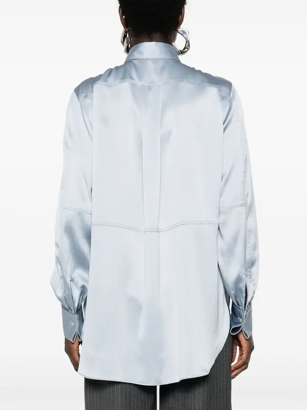 Brunello Cucinelli Long-sleeve Satin Shirt