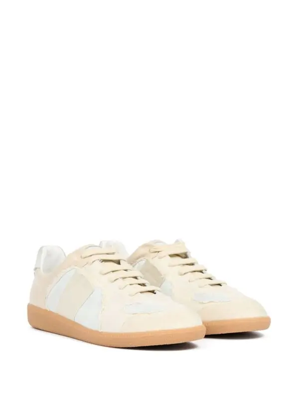 MAISON MARGIELA Replica Inside Out Leather Sneakers - Neutrals