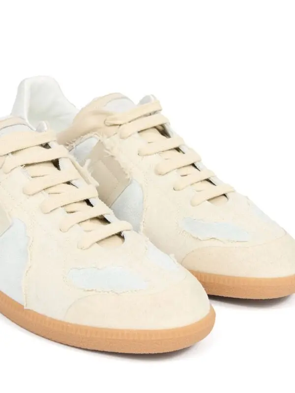 MAISON MARGIELA Replica Inside Out Leather Sneakers - Neutrals