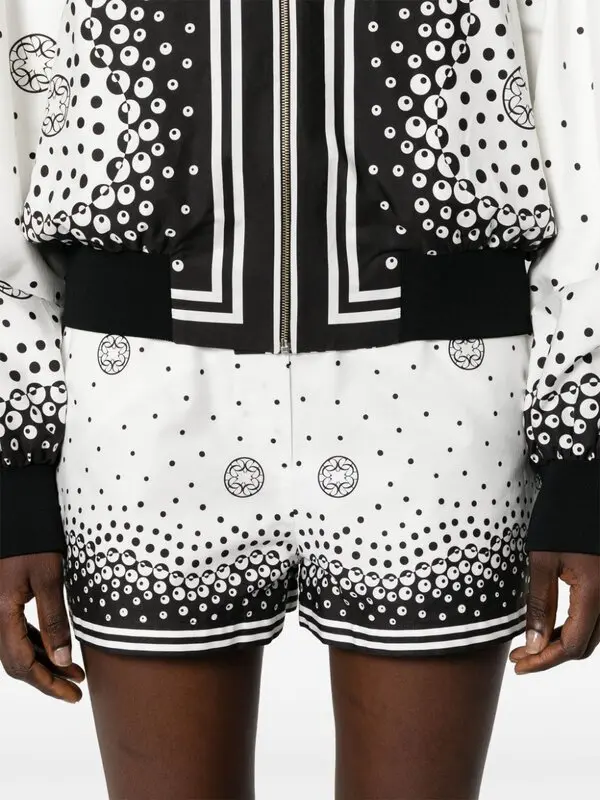 Elie Saab Monogram Cotton Shorts