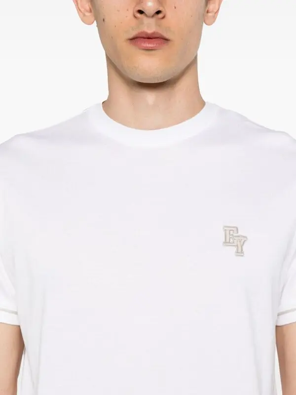 Eleventy Logo-embroidered Cotton T-shirt