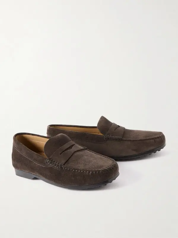 TOD'S Suede Penny Loafers