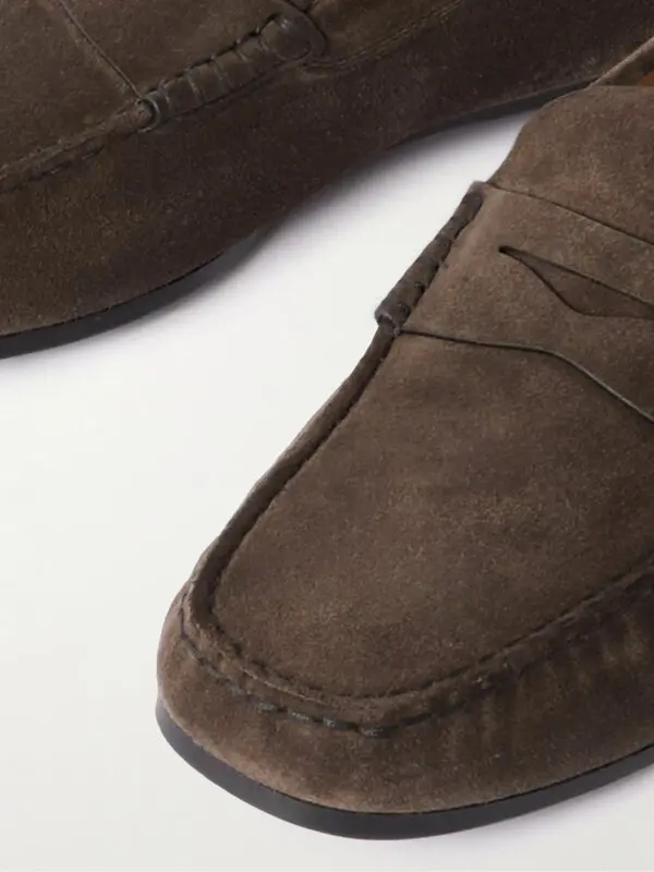 TOD'S Suede Penny Loafers