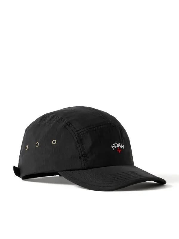 Noah Logo-Embroidered Nylon Baseball Cap In Black - 40% Off