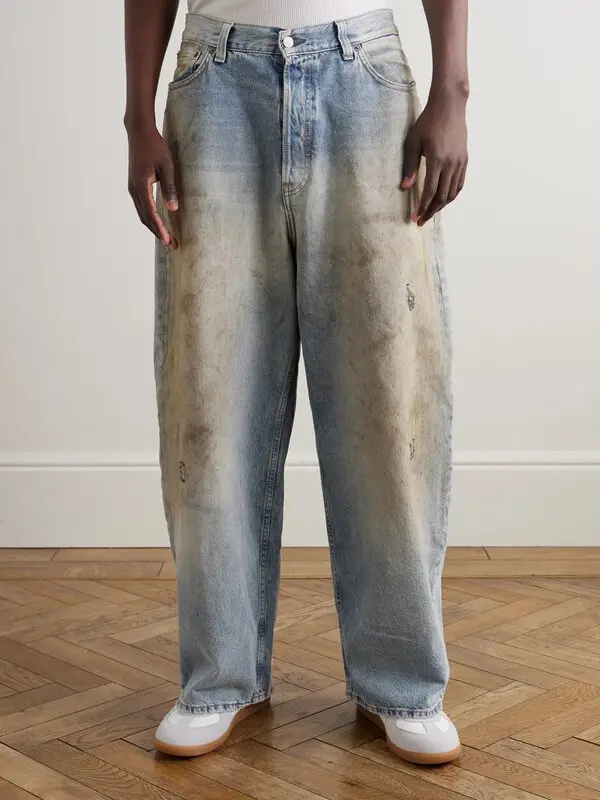 Acne Studios Straight-leg Distressed Jeans - Blue
