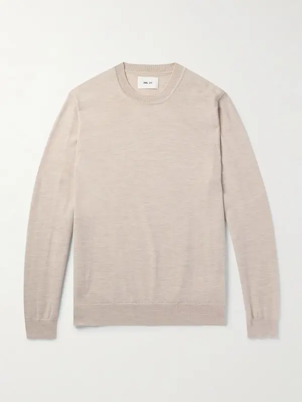 Nn07 Ted 6605 Wool Sweater - Neutrals