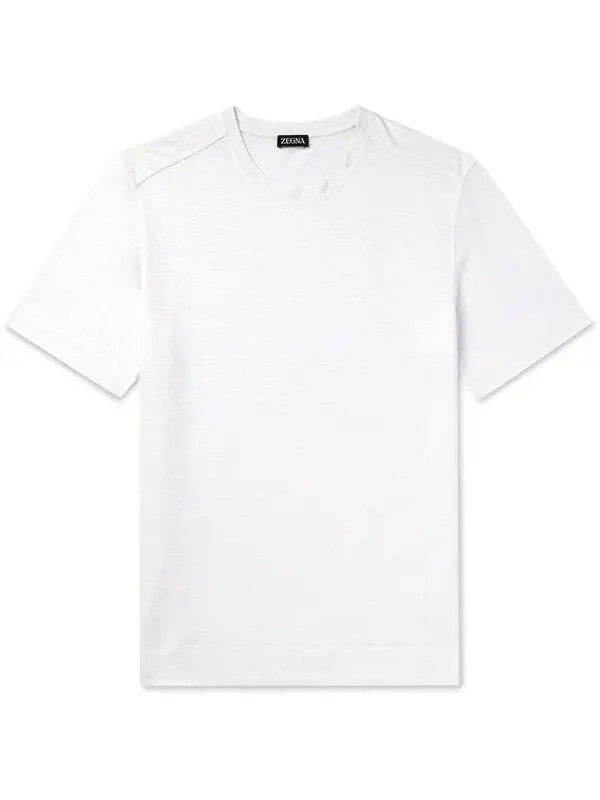 Zegna Linen-jersey T-shirt - White