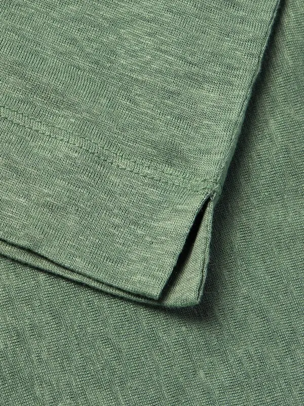Zegna Slim-fit Linen Polo Shirt - Green