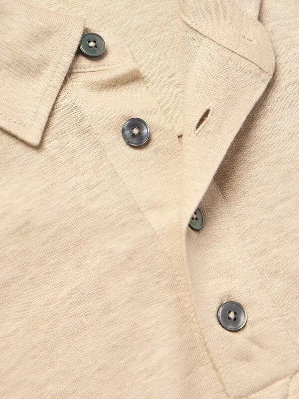 Zegna Slim-fit Linen Polo Shirt - Neutrals