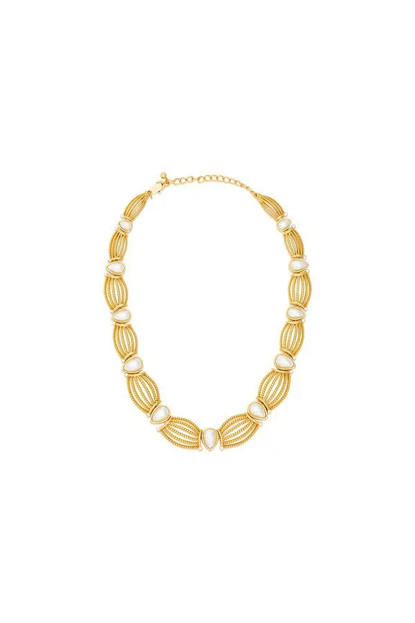 KENNETH JAY LANE Teardrop Pearl Necklace - Gold