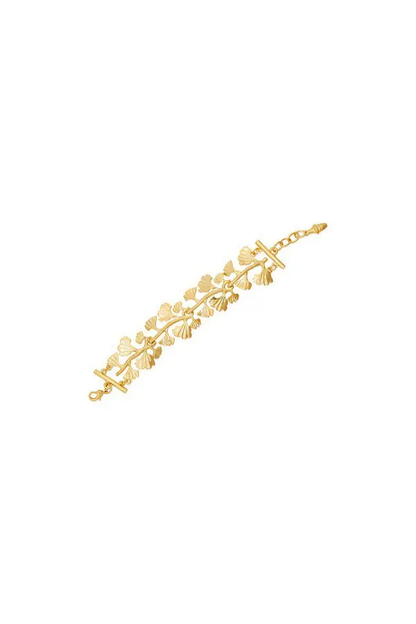 KENNETH JAY LANE Tone Leaves & Vine Bracelet - Gold
