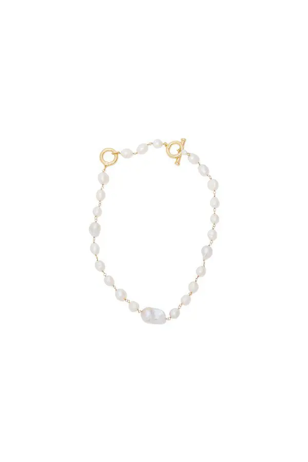KENNETH JAY LANE Freshwater Pearl And Chain Necklace - Gold