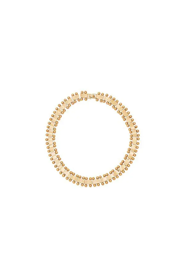 KENNETH JAY LANE Tone Beaded Collar Necklace - Gold