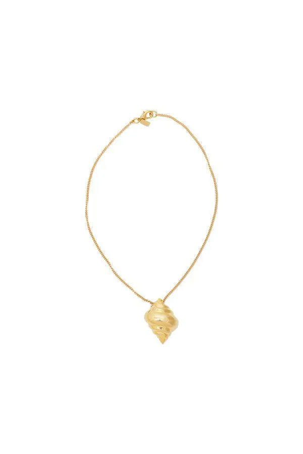 KENNETH JAY LANE Plated Seashell Pendant Necklace - Gold