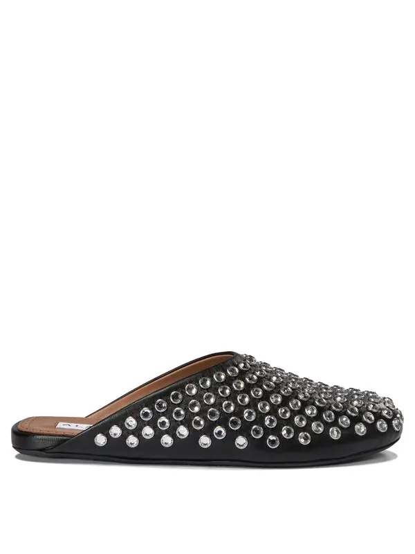 Alaïa Mules With Rhinestones