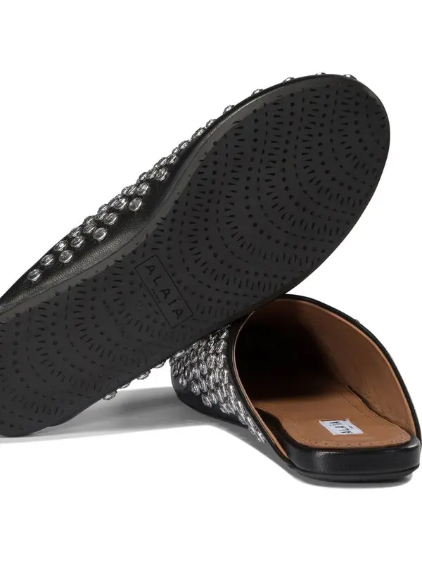 Alaïa Mules With Rhinestones