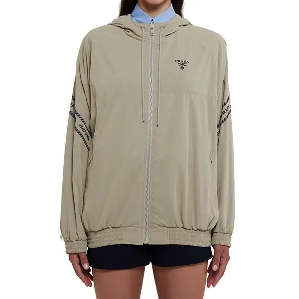 Prada Logo Jacket - Beige