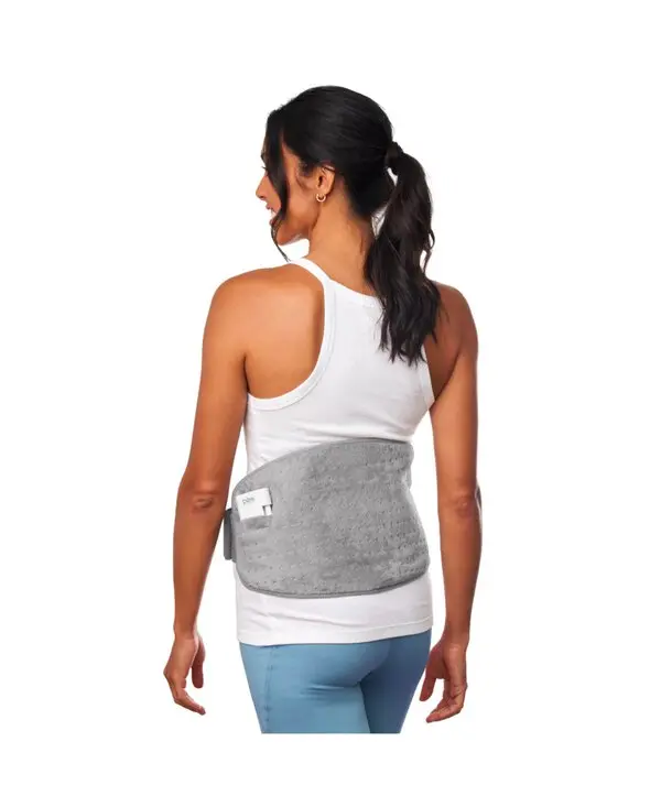 PURE ENRICHMENT Cordless Lumbar And Abdominal Heating Wrap - Mist Gray