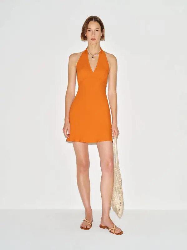 REFORMATION Delanie Dress - Orange