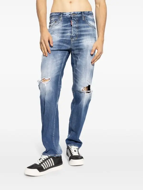 Dsquared2 Ripped Straight-leg Jeans