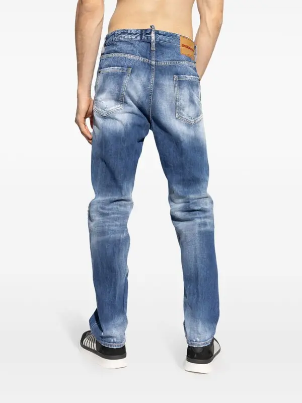 Dsquared2 Ripped Straight-leg Jeans