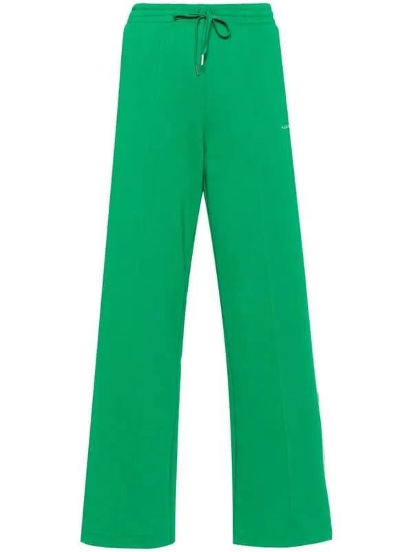 P.a.r.o.s.h Logo-embroidered Straight Trousers - Green