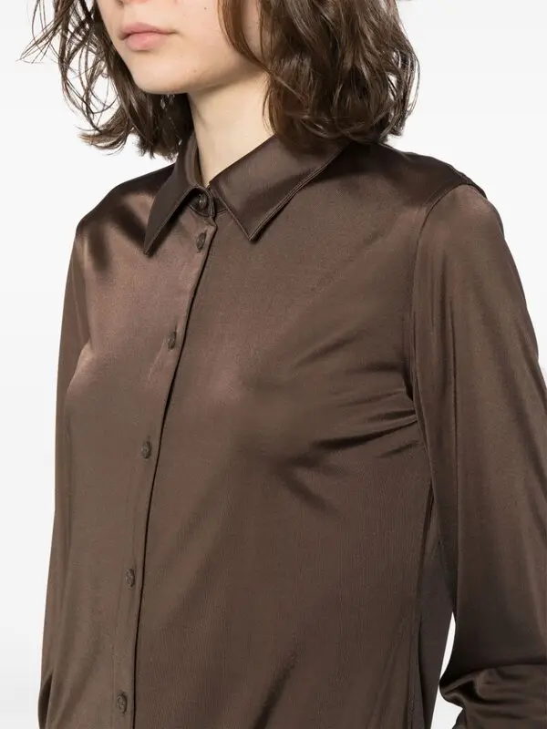 Helmut Lang Satin Button-up Shirt